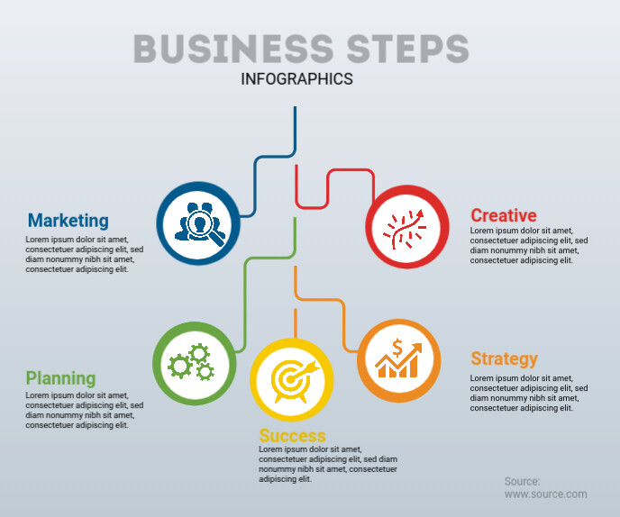 Business Infographics large Rectangle Template | PosterMyWall