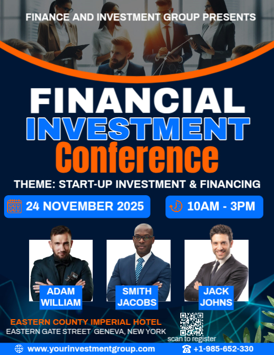 Business Investment Conference Ad Template | PosterMyWall