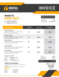 Gold Invoice Design Template | PosterMyWall