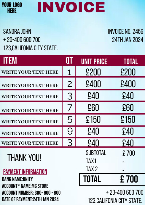 business invoice sales receipt form flyer Template | PosterMyWall