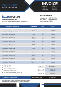 Gold Invoice Template | PosterMyWall