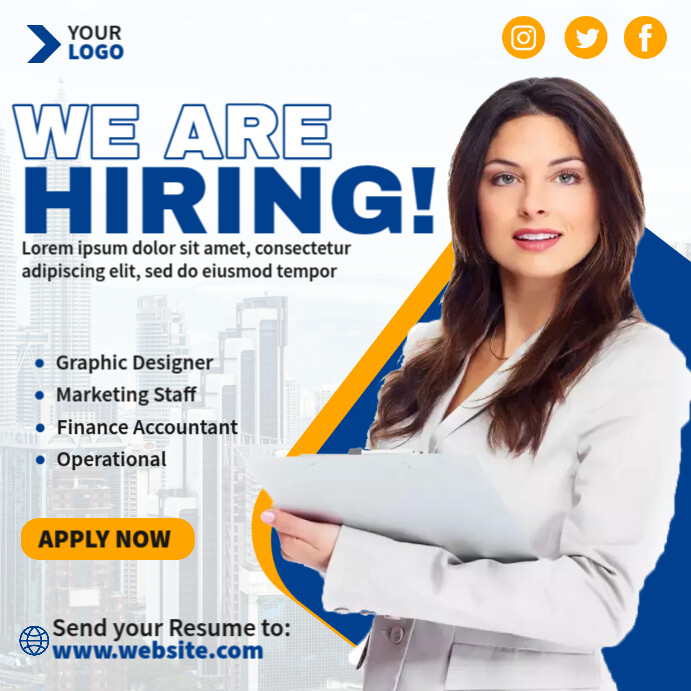 Business Job Hiring Template | PosterMyWall