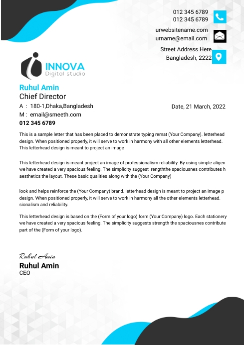 Business Letter head AD Template | PosterMyWall