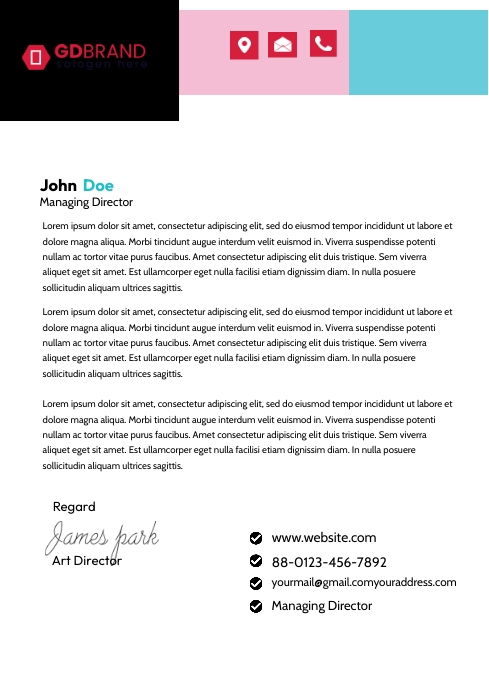 Business Letter Head Template | PosterMyWall