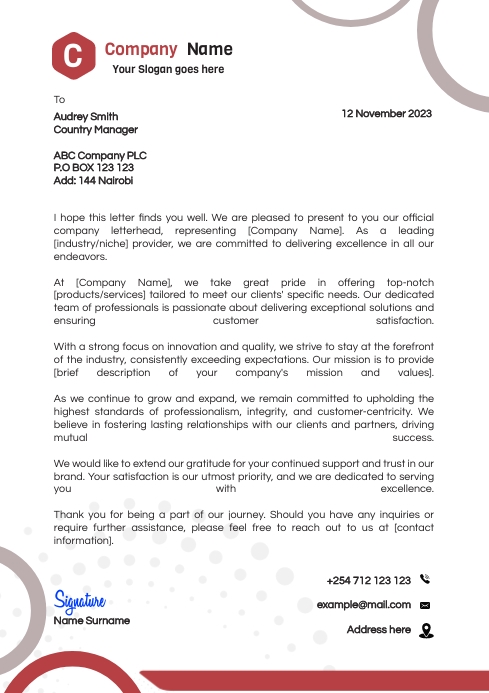 Business Letterhead Template | PosterMyWall