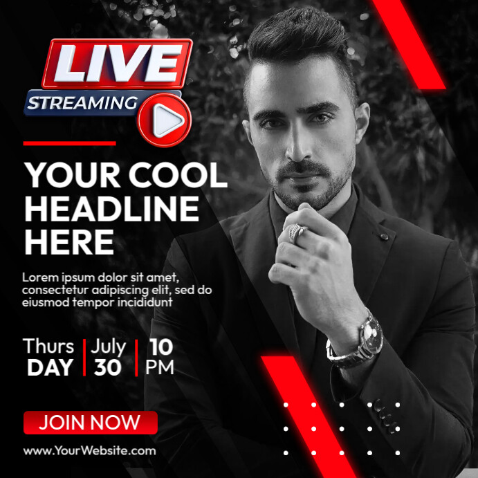 Business Live Stream Template | PosterMyWall
