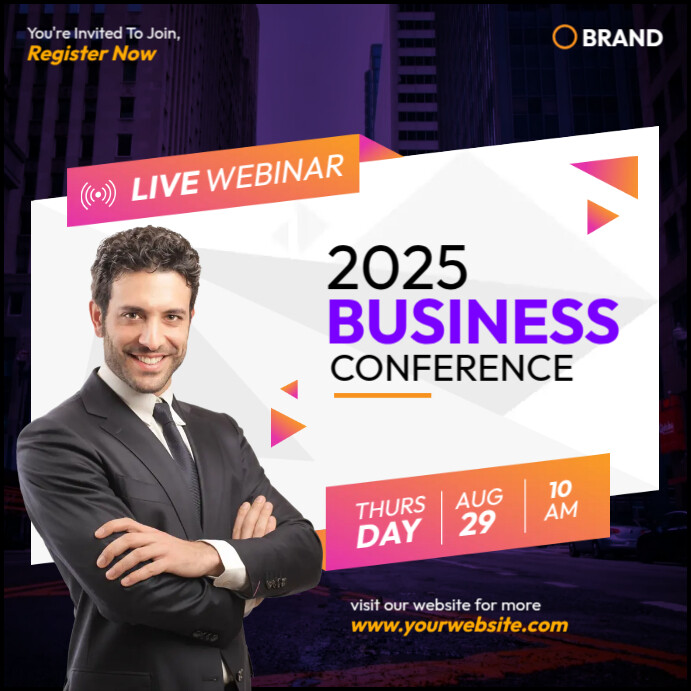 Business Live Webinar Template | PosterMyWall