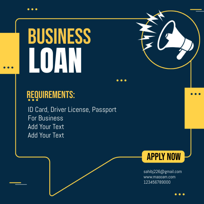 Copy of business loan | PosterMyWall