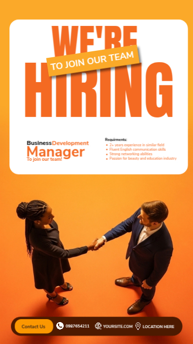 Copy of Business Manager Hiring Flyer | PosterMyWall