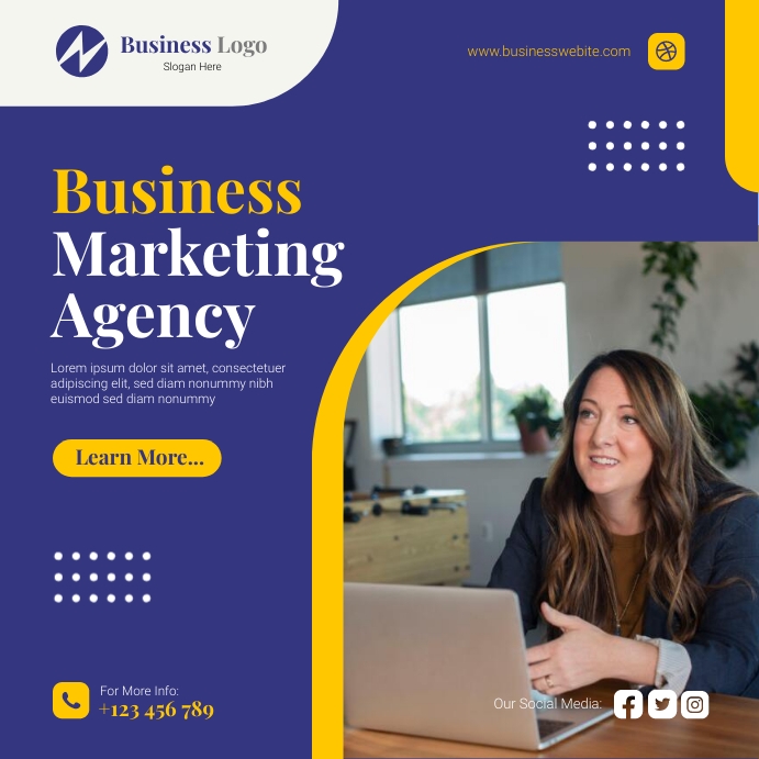 Business Marketing Instagram Poster Template | PosterMyWall