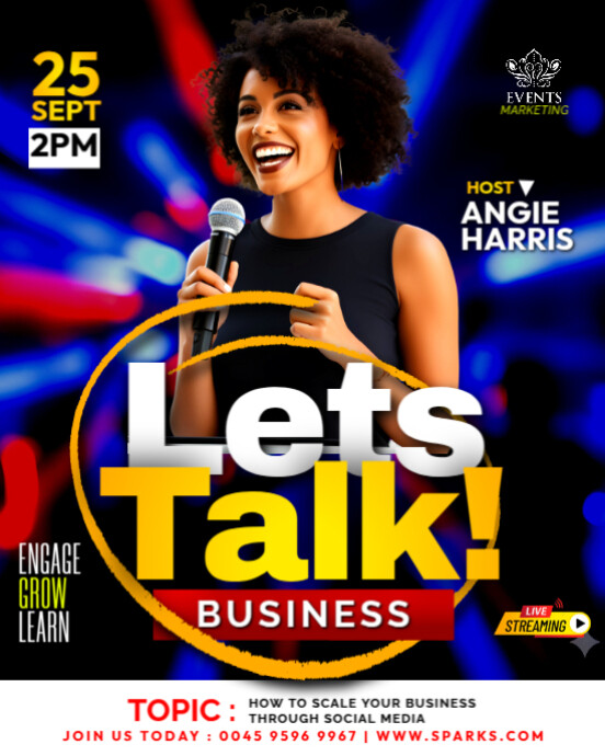 Copy of Business meet talk conference seminar discussion training online zoom meeting invite ...