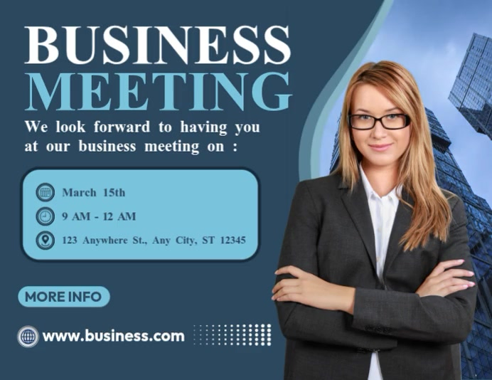 Business Meeting Event Template | PosterMyWall