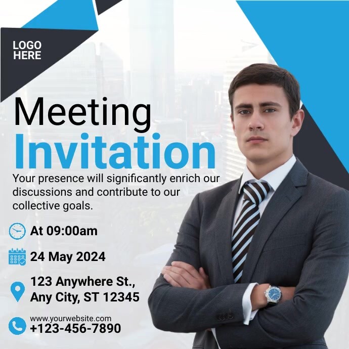 Modèle Business Meeting Invitation | PosterMyWall