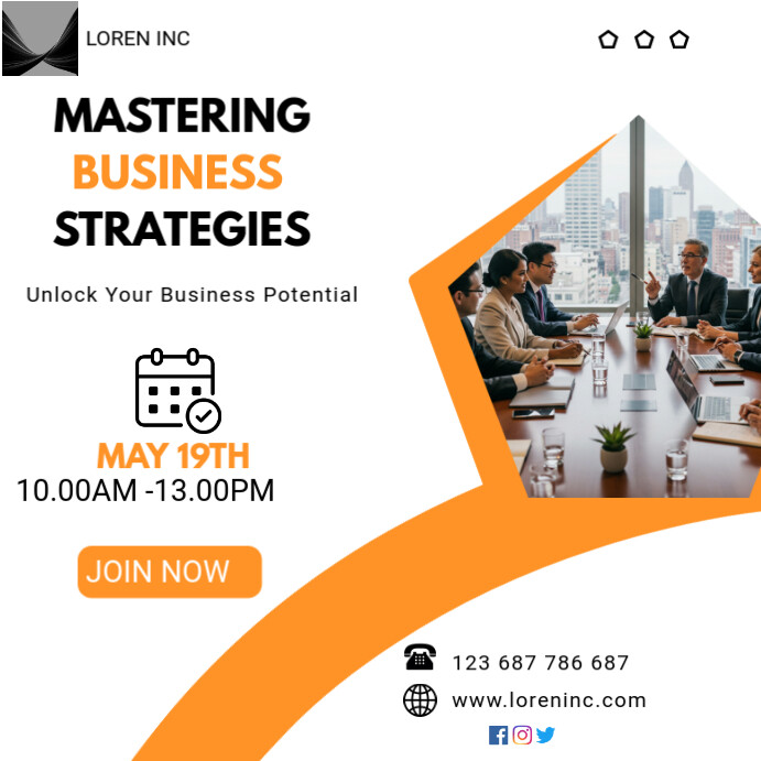 Copy of Business Meeting Poster Design | PosterMyWall