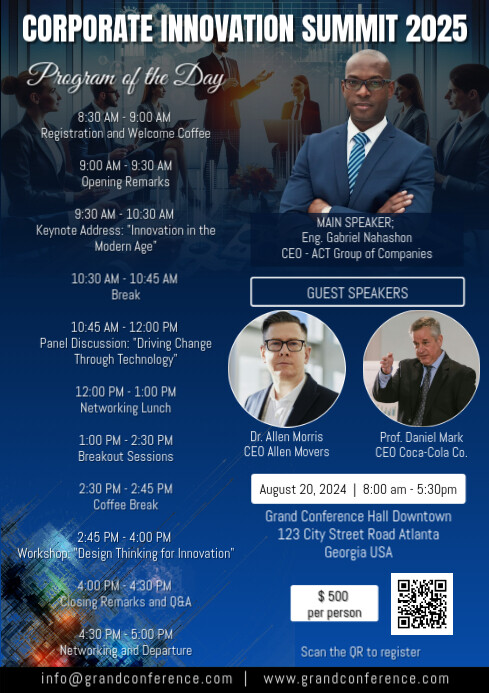 Business Meeting Program Template | PosterMyWall