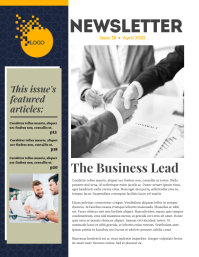 Orange Custom Branded Newsletter Page Template | PosterMyWall