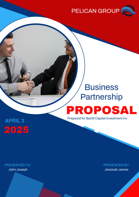 Copy of Business Partnership Proposal Cover Page | PosterMyWall