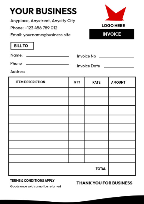 Plantilla de Business Receipt | PosterMyWall