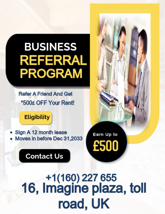 Business referral design flyer Template | PosterMyWall