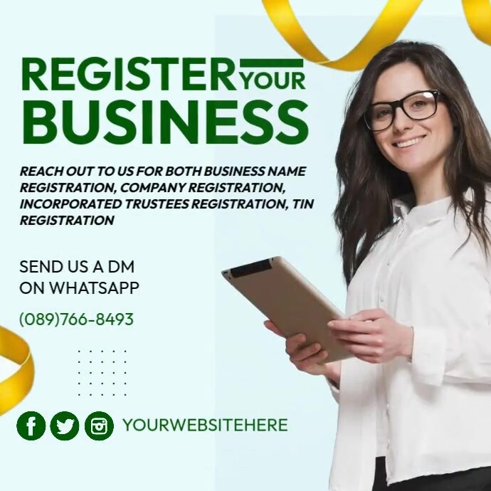 Business Register Template | PosterMyWall