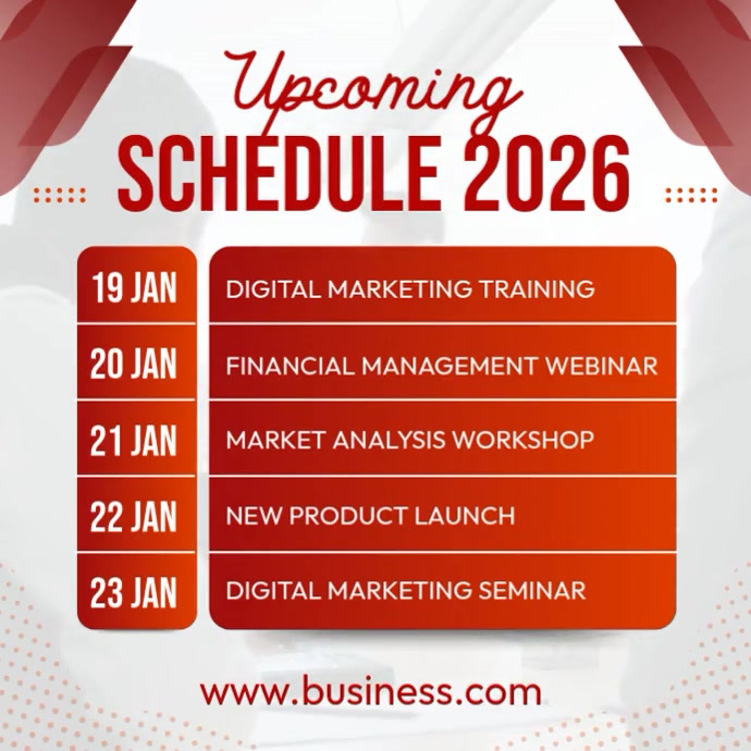 Business Schedule Ads Template | PosterMyWall