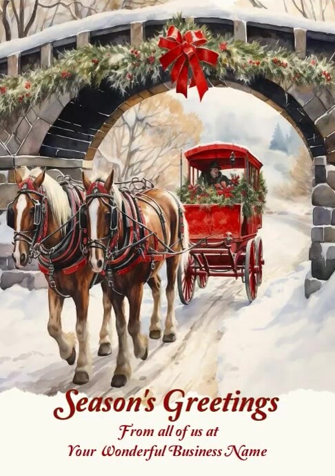 Business Season's Greeting Card Template | PosterMyWall