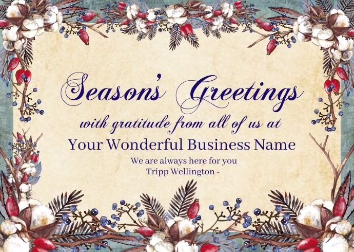 Business Season's Greeting Postcard Template | PosterMyWall
