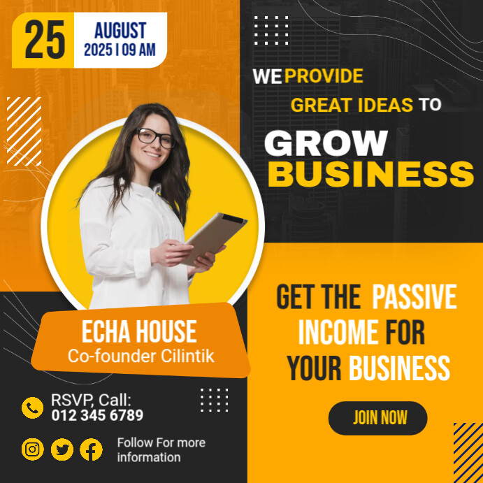 Plantilla de Business Seminar Ads | PosterMyWall