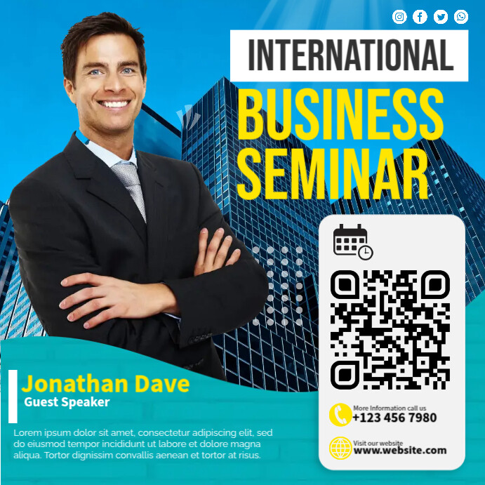 Business Seminar Ads Template | PosterMyWall