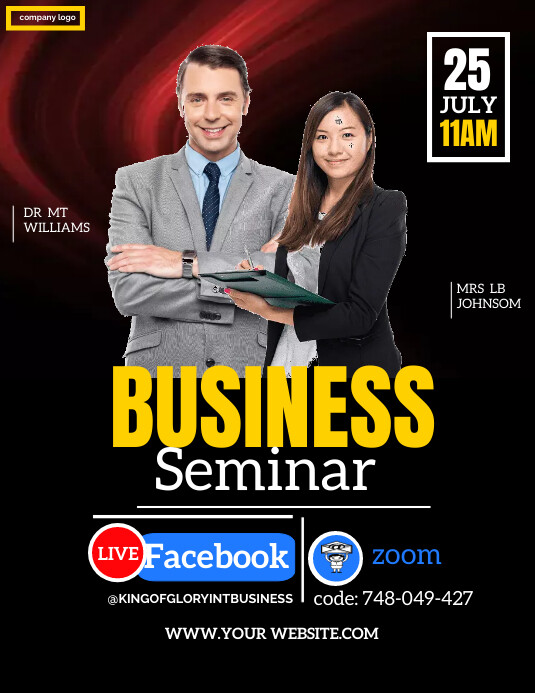 Business seminar Template | PosterMyWall
