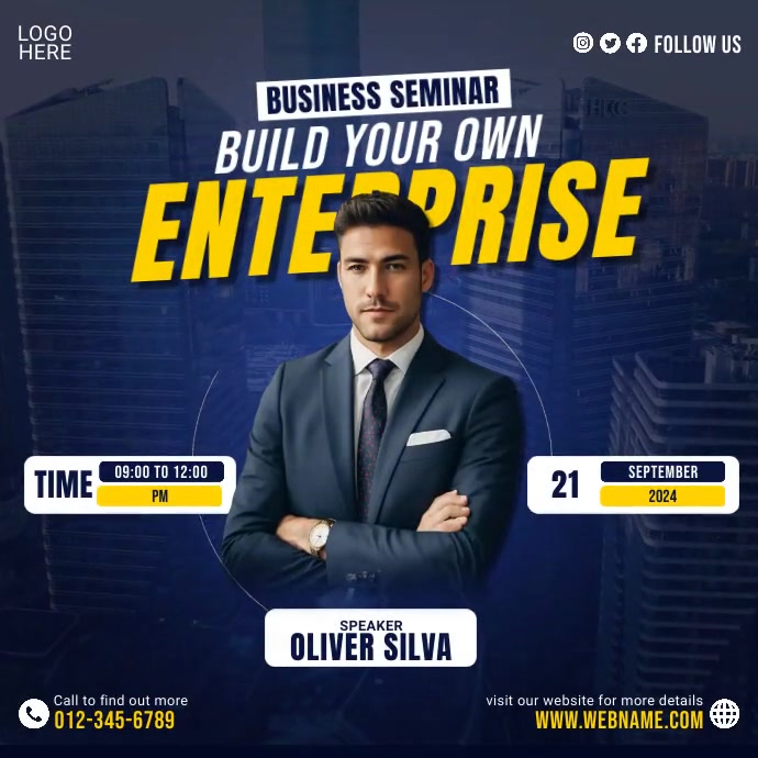 Business Seminar Template | PosterMyWall