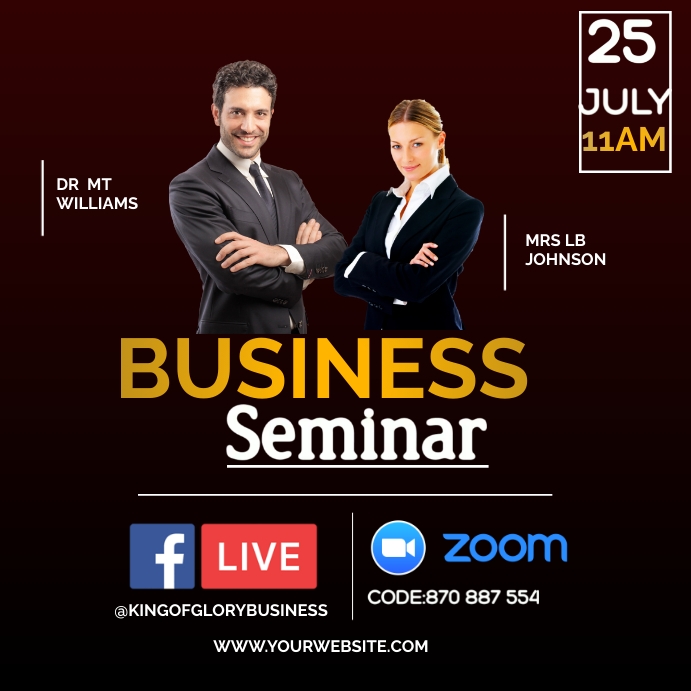 BUSINESS SEMINAR Template | PosterMyWall