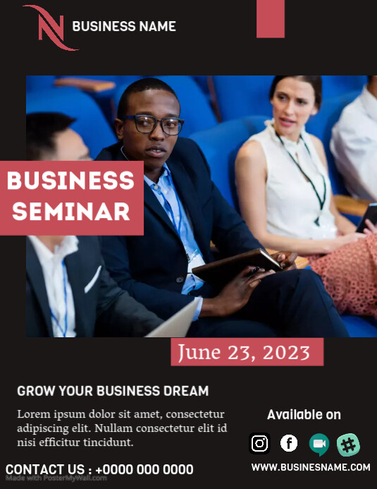 Business seminar flyer Template | PosterMyWall