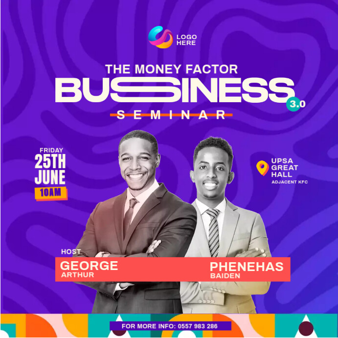 Minimal Business Seminar Design | PosterMyWall