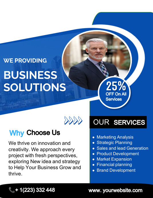 Business solutions design flyer Template | PosterMyWall