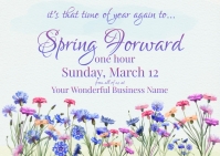 Business Spring Forward Time Change Reminder Template | PosterMyWall