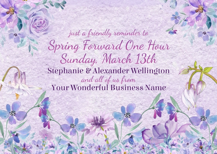 Business Spring Time Change Postcard Template | PosterMyWall