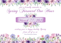 Business Spring Time Change Reminder Postcard Template | PosterMyWall