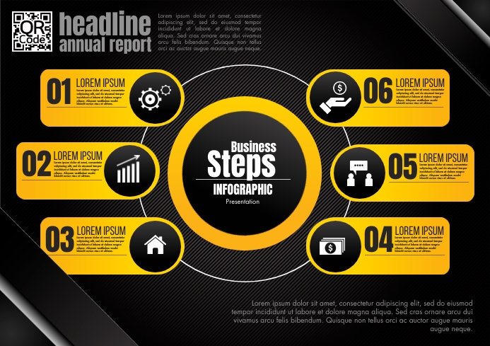 Business Steps Infographics Ads Template | PosterMyWall