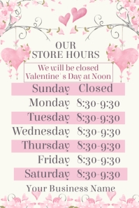 Business Store Hours Template | PosterMyWall