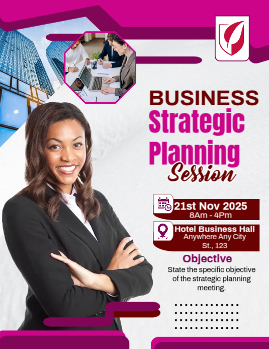 Business Strategic Planning Meeting Flyer Template | PosterMyWall