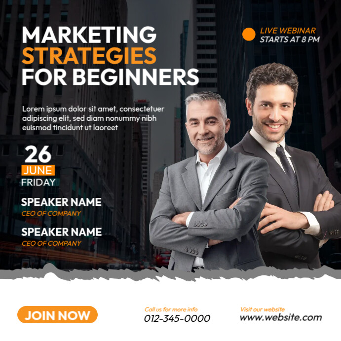 Business Strategy Seminar Template | PosterMyWall