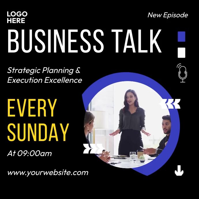 Plantilla de Business Talk | PosterMyWall