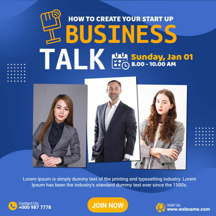 Business Talk Template | PosterMyWall