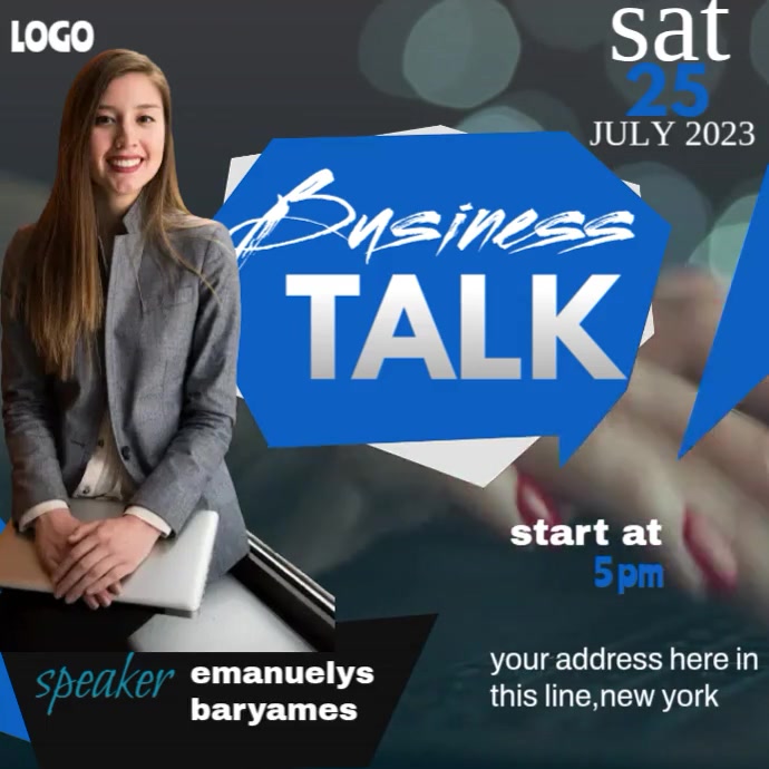 Business Talk Video Ads เทมเพลต | PosterMyWall