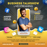 Business Talkshow Poster Ads Template | PosterMyWall