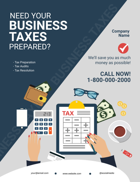 Business Taxes Flyer Template | PosterMyWall
