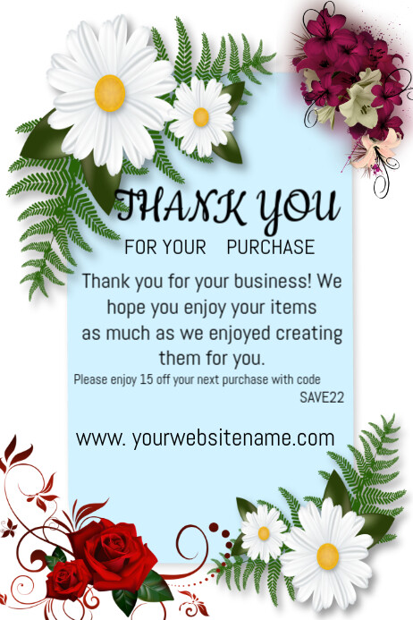 Business Thank You Card Poster Template | PosterMyWall