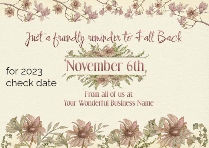 Business Time Change Postcard Template | PosterMyWall