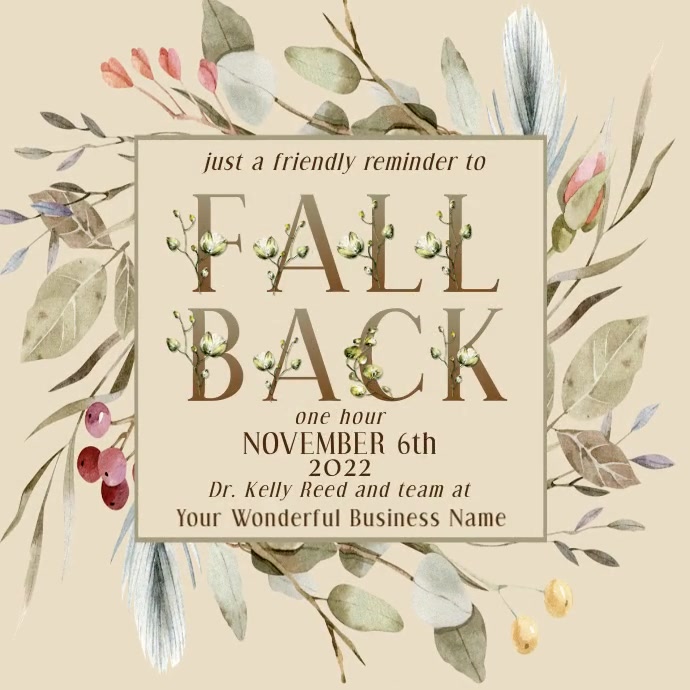 Business Time Change Reminder Instagram Free Video Template | PosterMyWall